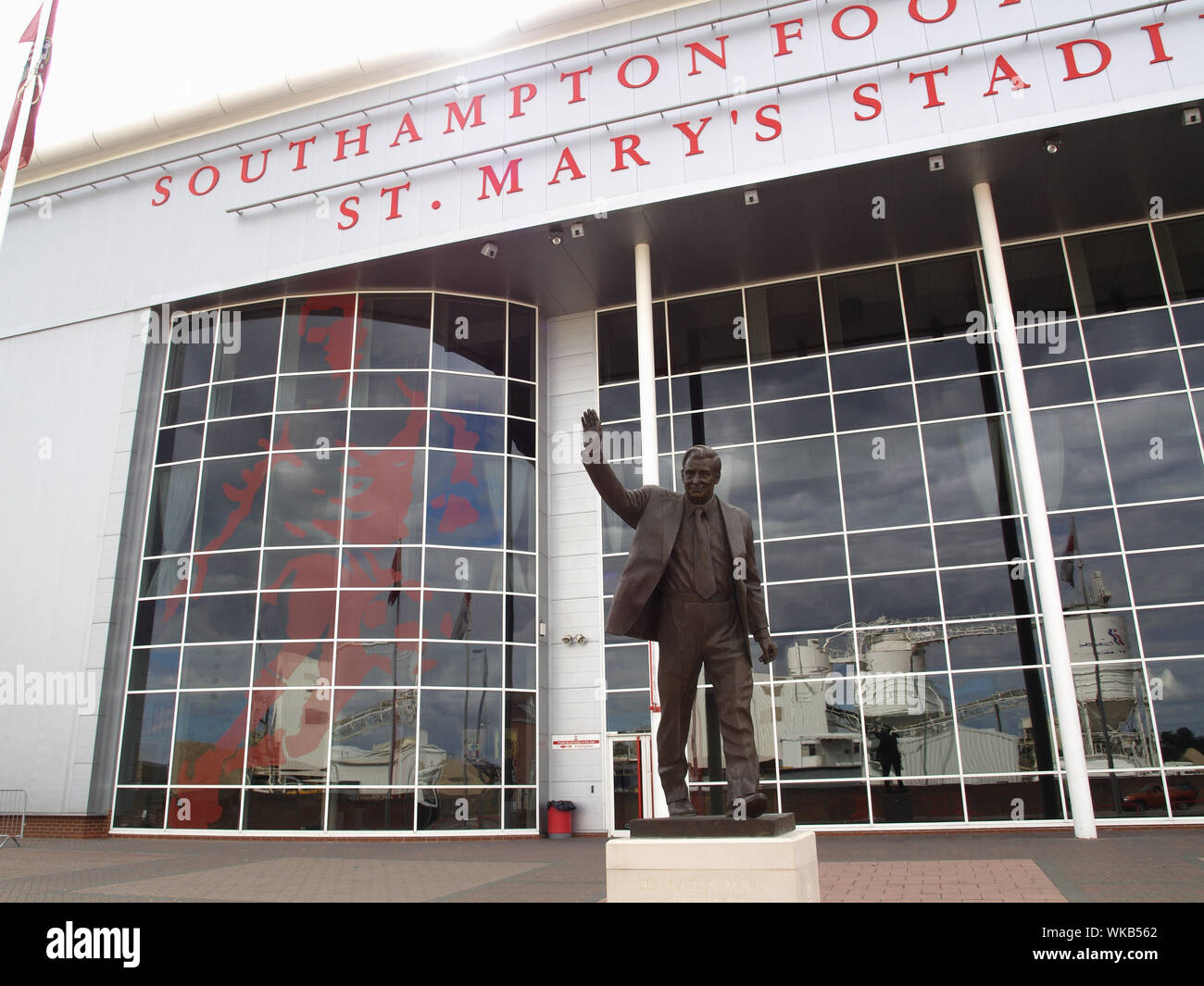 Statue of Ted Bates, player, manager and director of Southampton ...