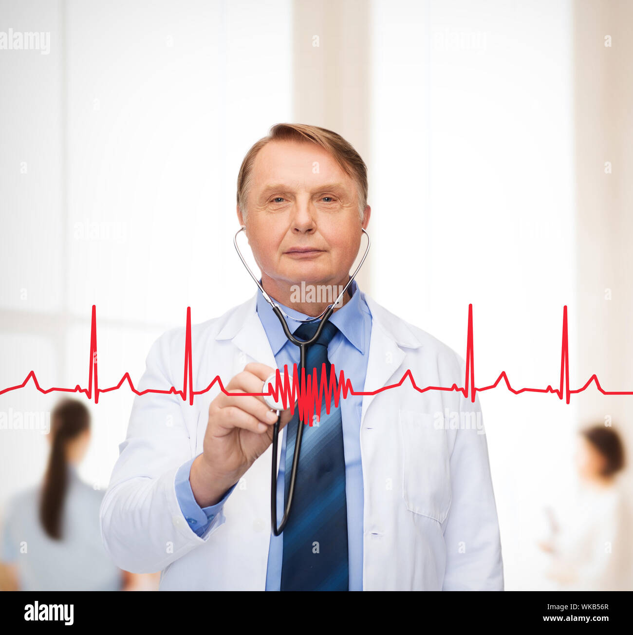 smiling doctor or professor with stethoscope Stock Photo - Alamy