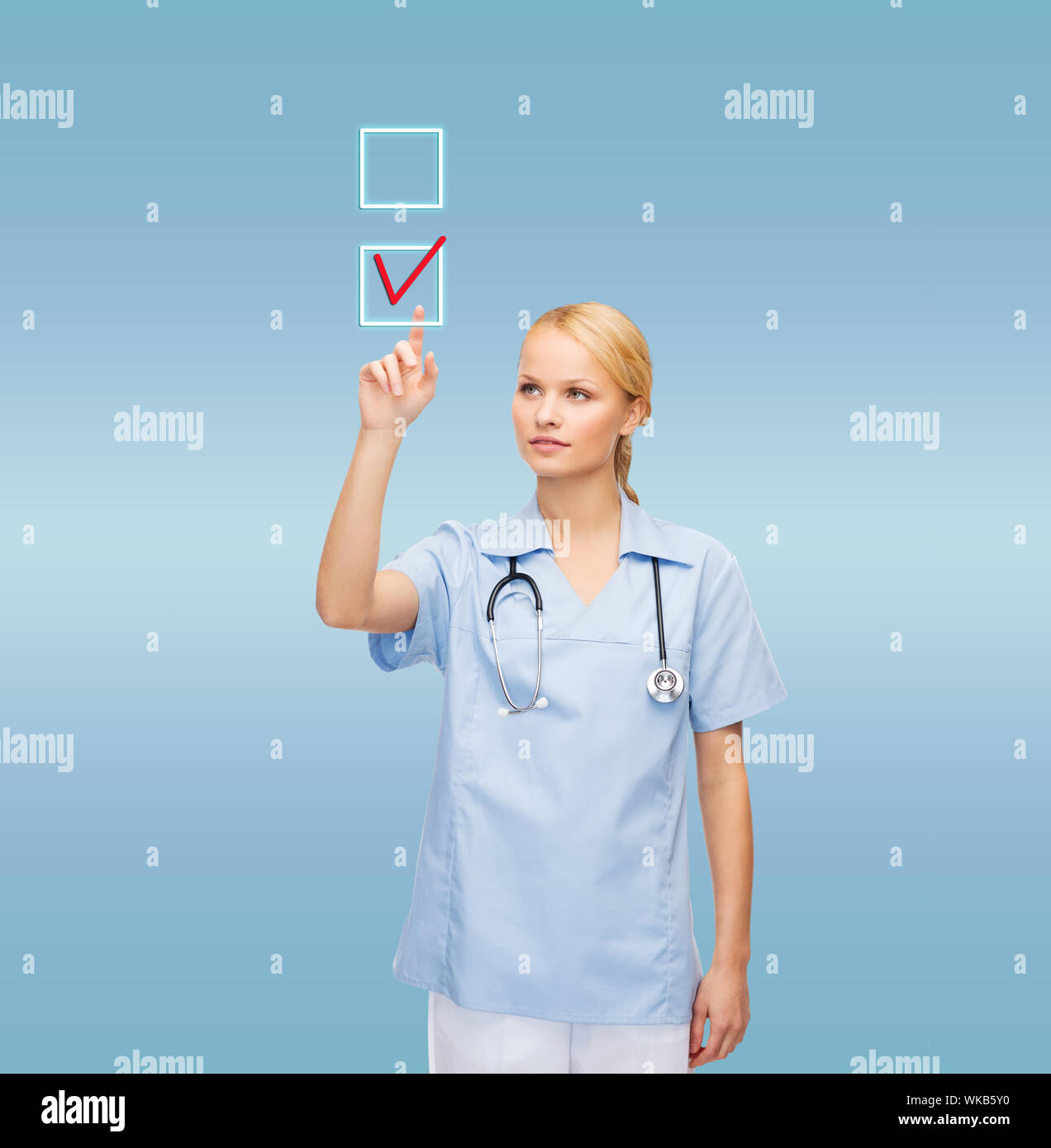 healthcare, medicine and technology concept - smiling young doctor or ...