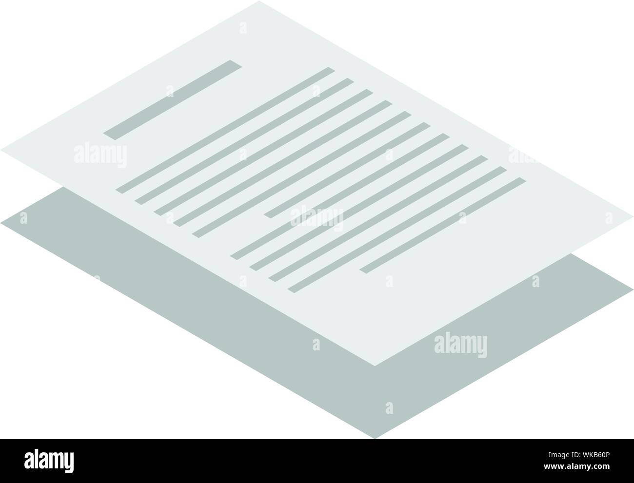 Isometric vector sheet paper Black and White Stock Photos & Images - Alamy