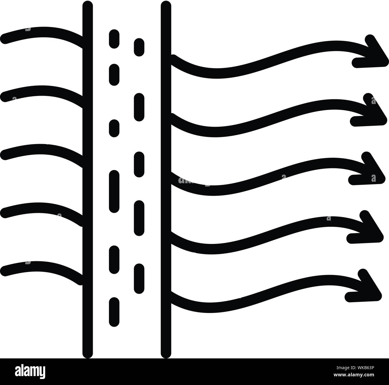 Air flow fabric icon, outline style Stock Vector Image & Art - Alamy