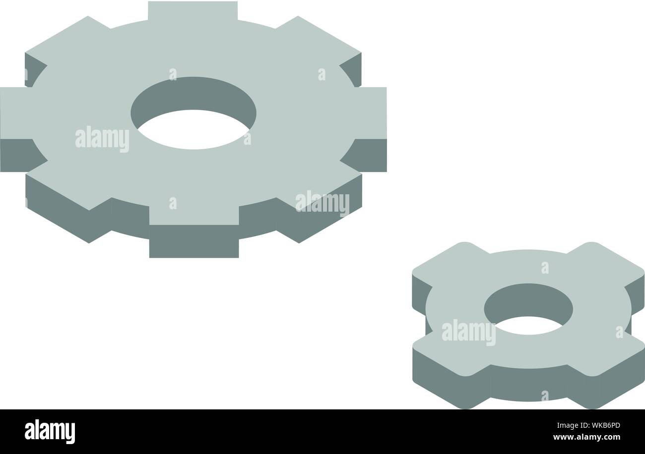 Gear system icon, isometric style Stock Vector Image & Art - Alamy