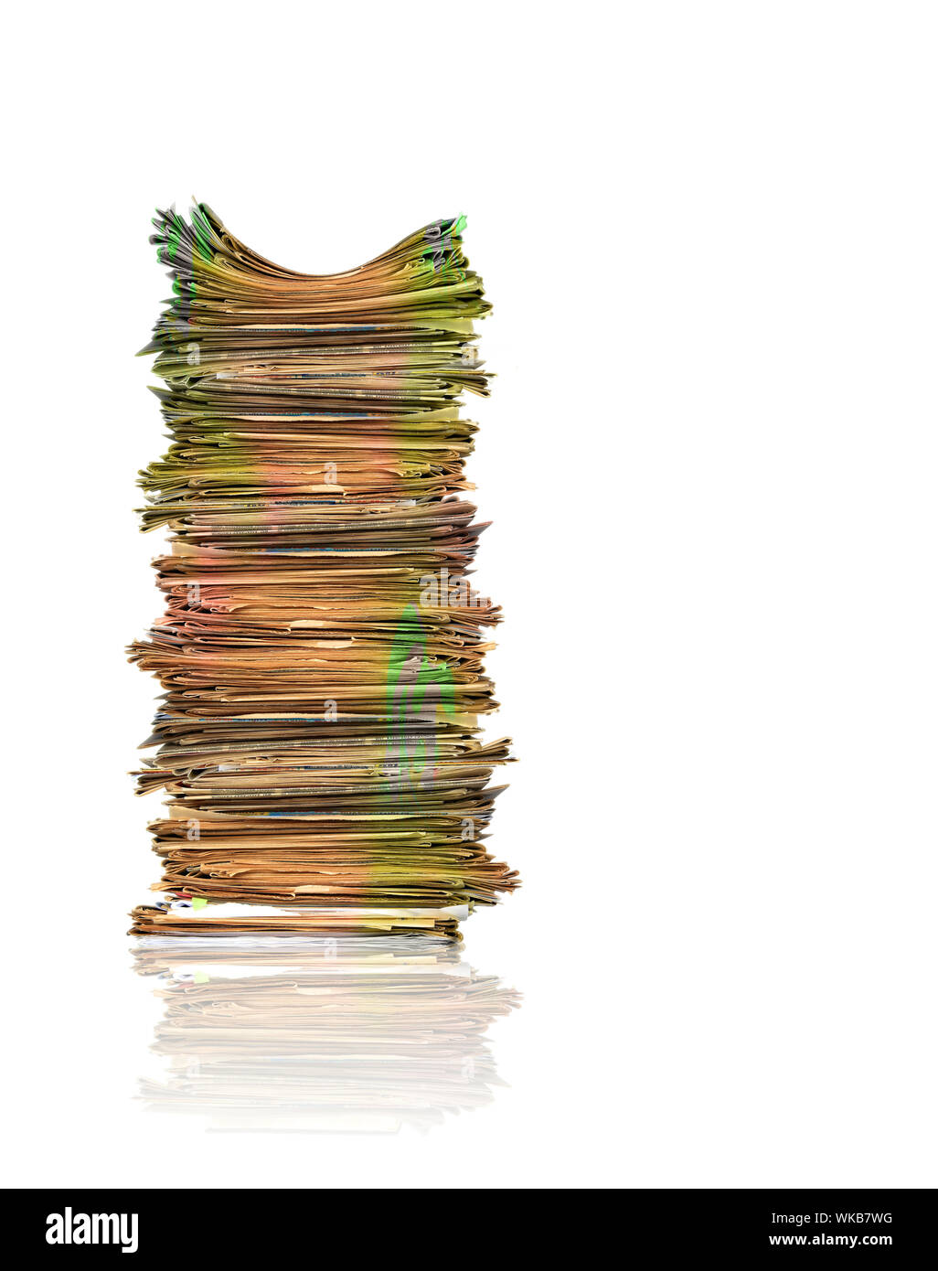 Tall stack of papers Cut Out Stock Images & Pictures - Alamy