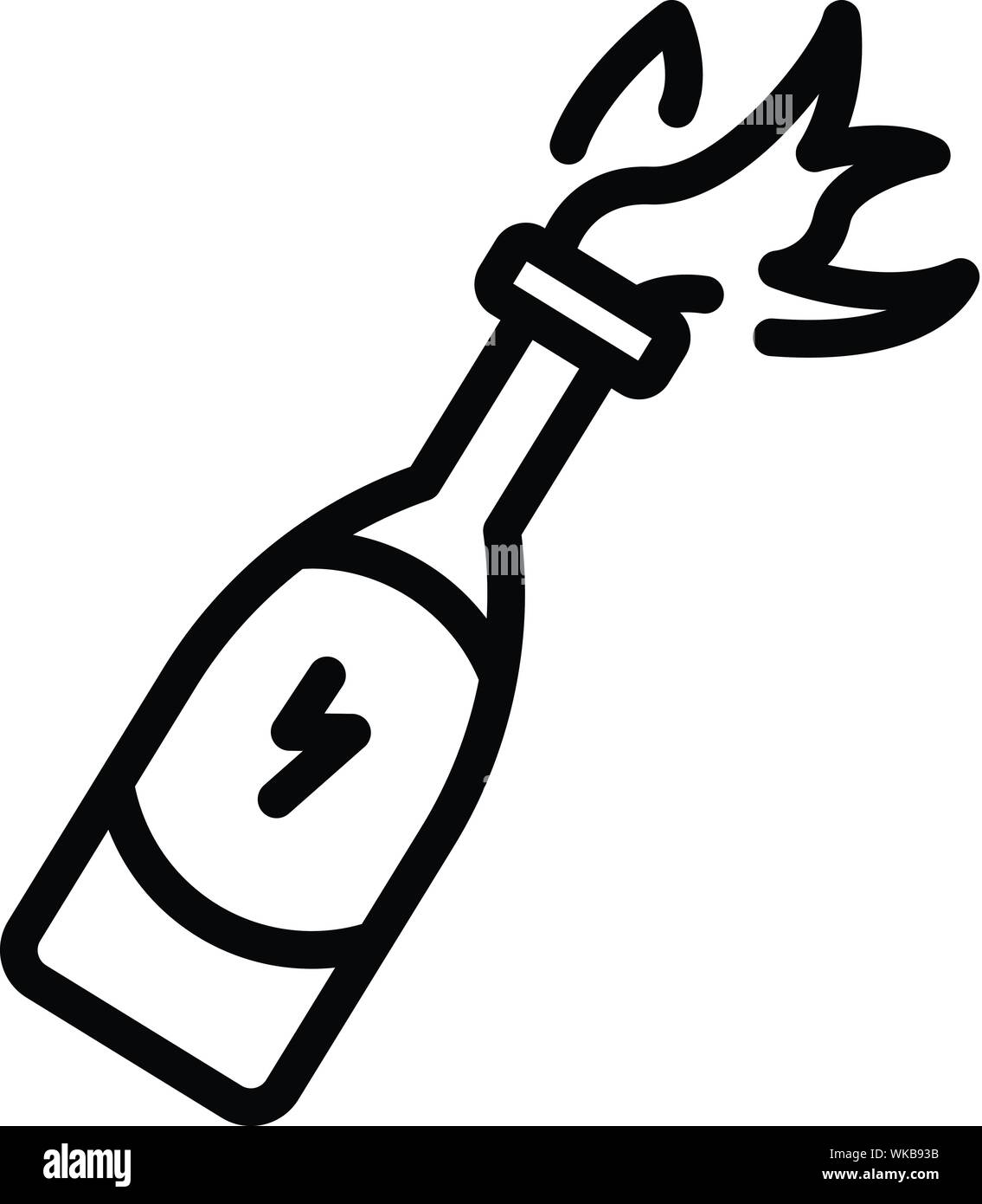 Stop violence fire bottle icon, outline style Stock Vector Image & Art ...