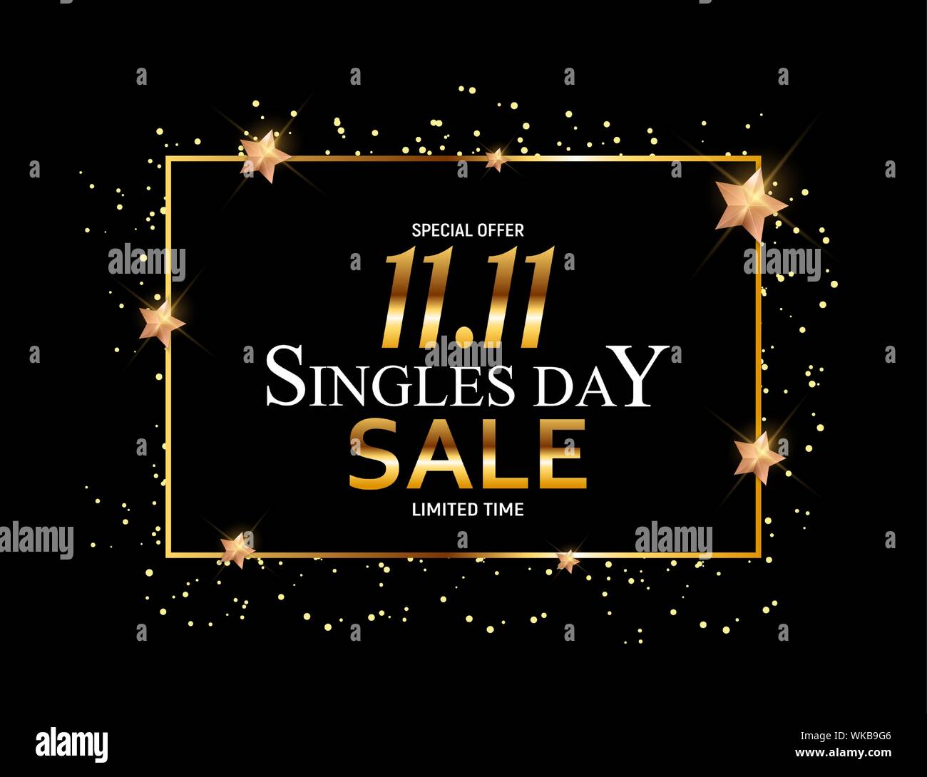 November 11 Singles Day Sale. Vector Illustration Stock Vector Image ...