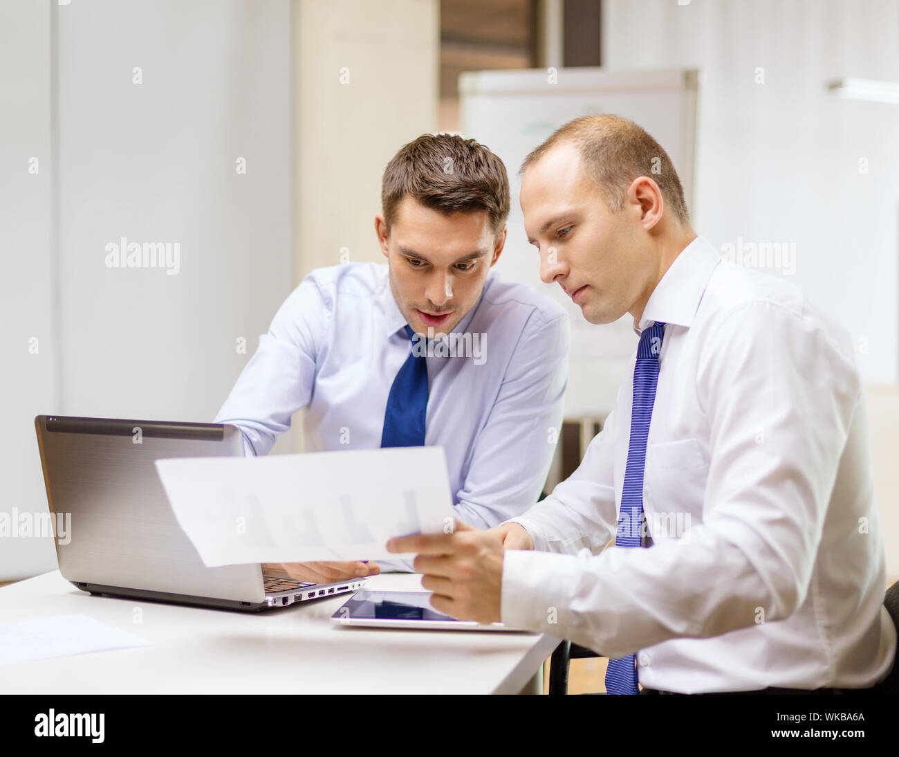 Concentrated two office workers men hi-res stock photography and images ...
