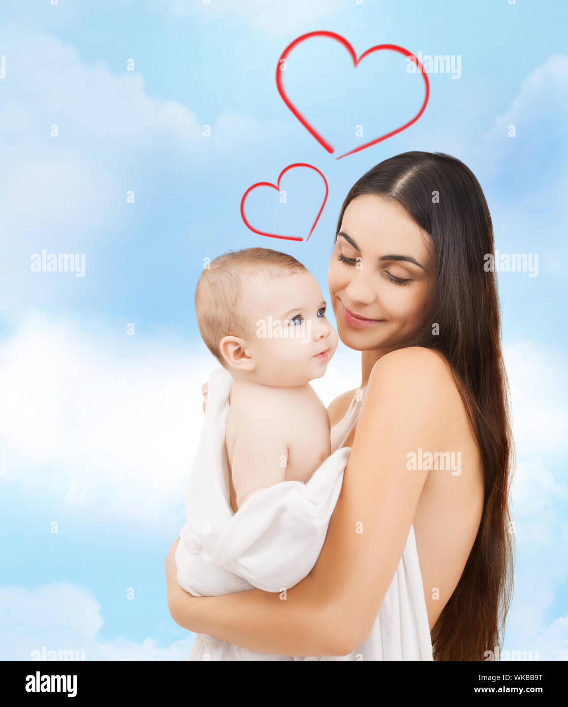 family, children, parenthood and happiness concept - happy mother with ...