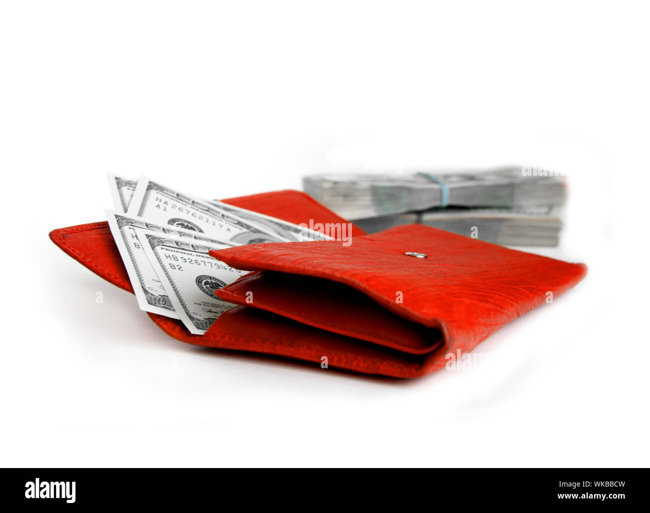 Money wallet red, happy shopping Stock Photo - Alamy