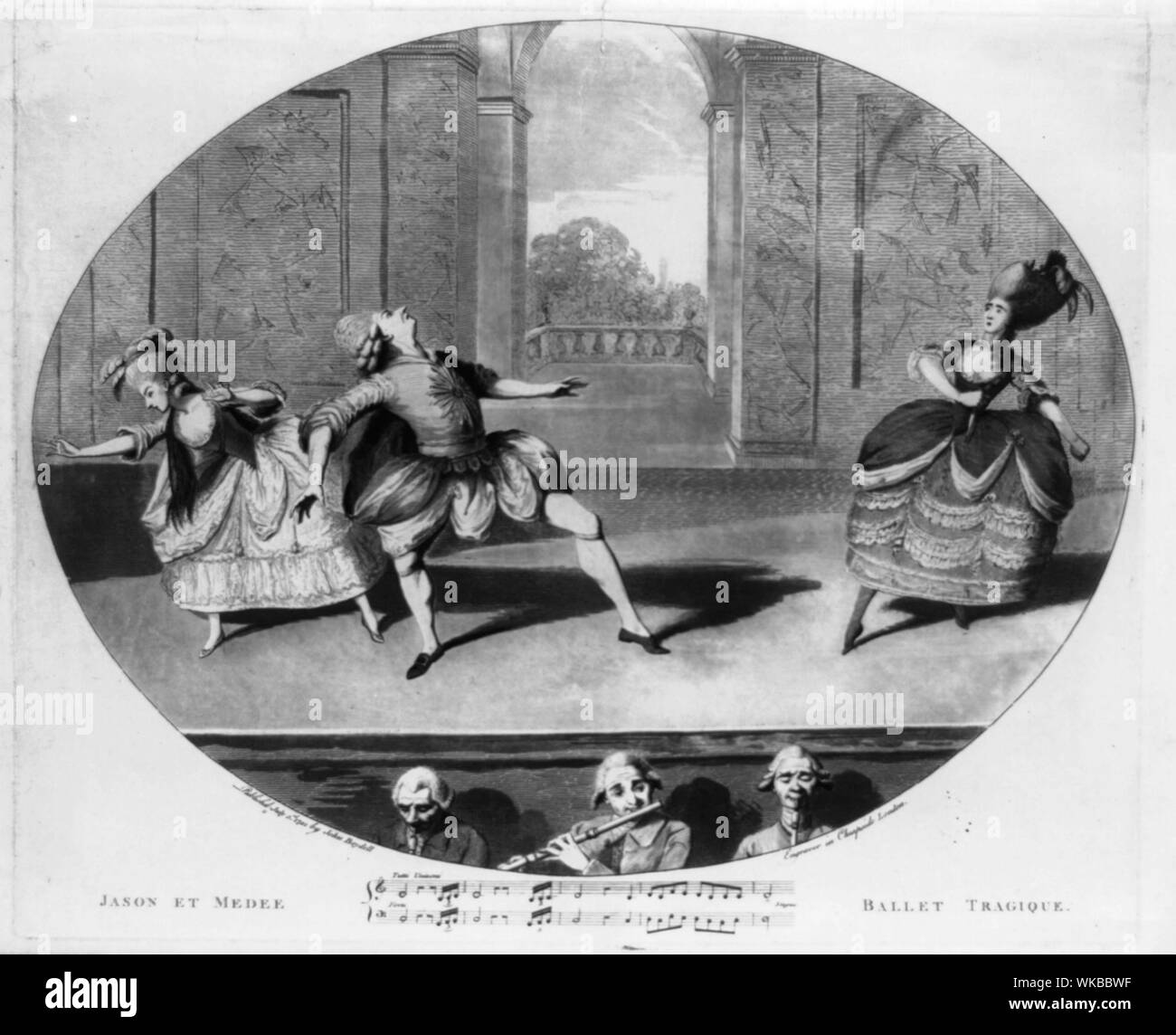 Jason et medée. Ballet tragique; Gaetan Vestris as Jason between two ...