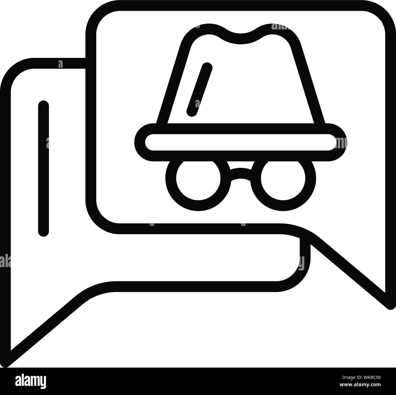 Hacker secret chat icon, outline style Stock Vector Image & Art - Alamy