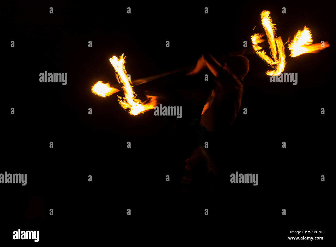 Long exposure of fire performer hi-res stock photography and images - Alamy