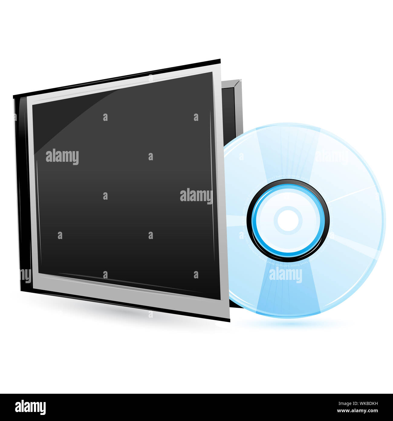 illustration of disc in cover on white background Stock Photo - Alamy
