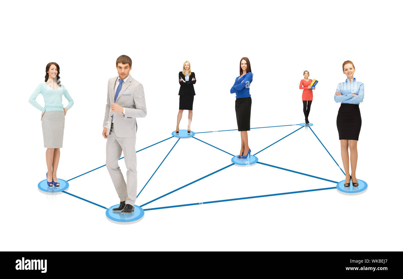 business and networking concept - social or business network Stock ...
