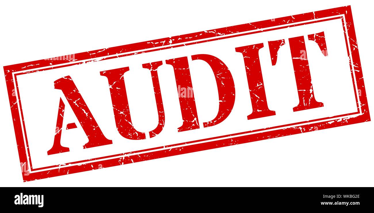Audit red square grunge hi-res stock photography and images - Alamy