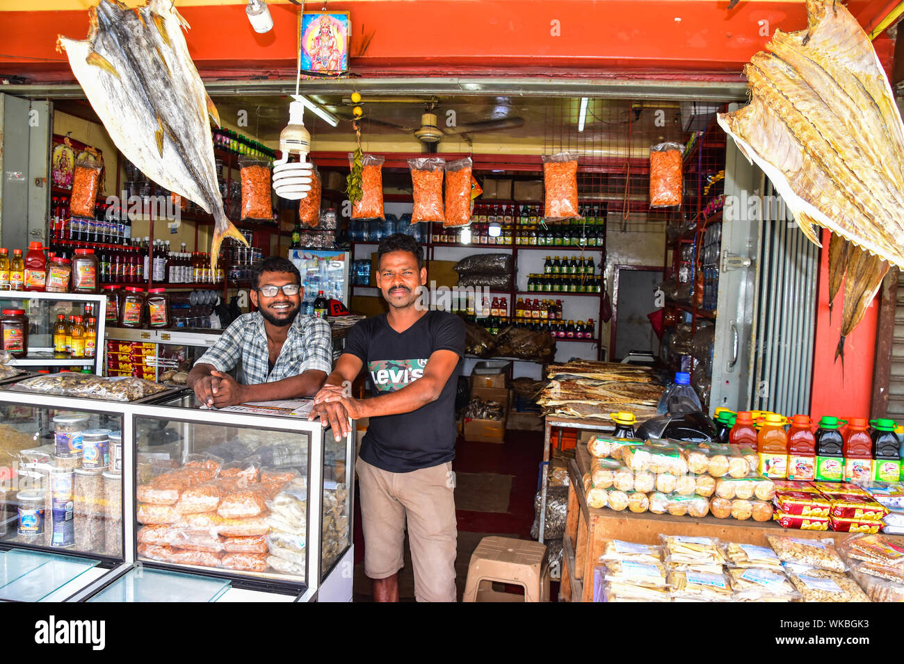 Shopkeepers, General Store, Jaffna, Sri Lanka Stock Photo - Alamy