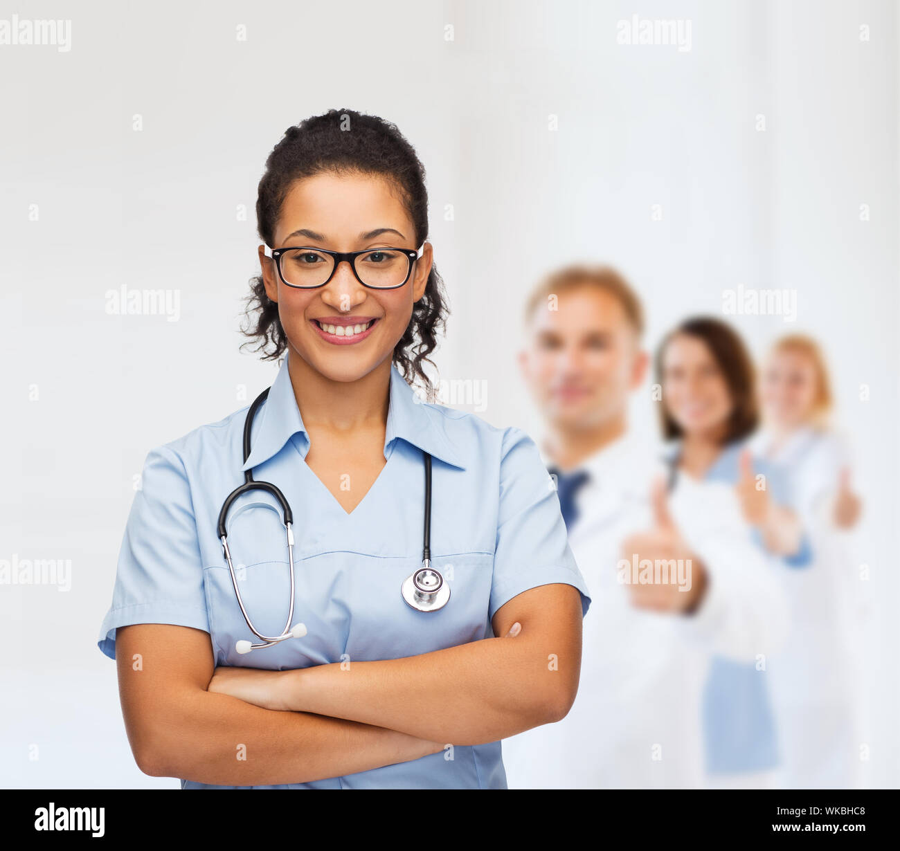 African american woman doctor smiling hi-res stock photography and ...