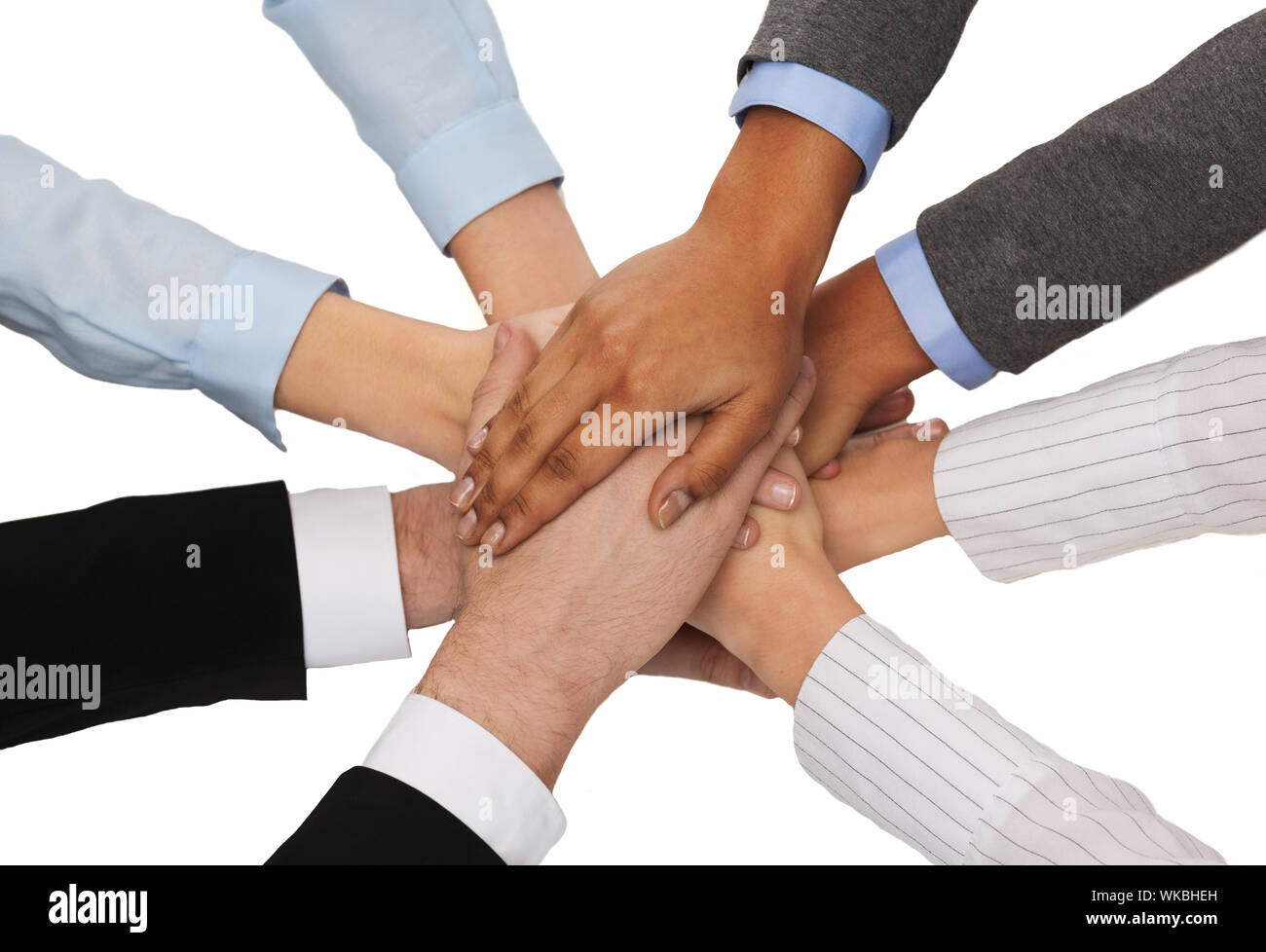 business, succcess and winning concept - group of businesspeople ...