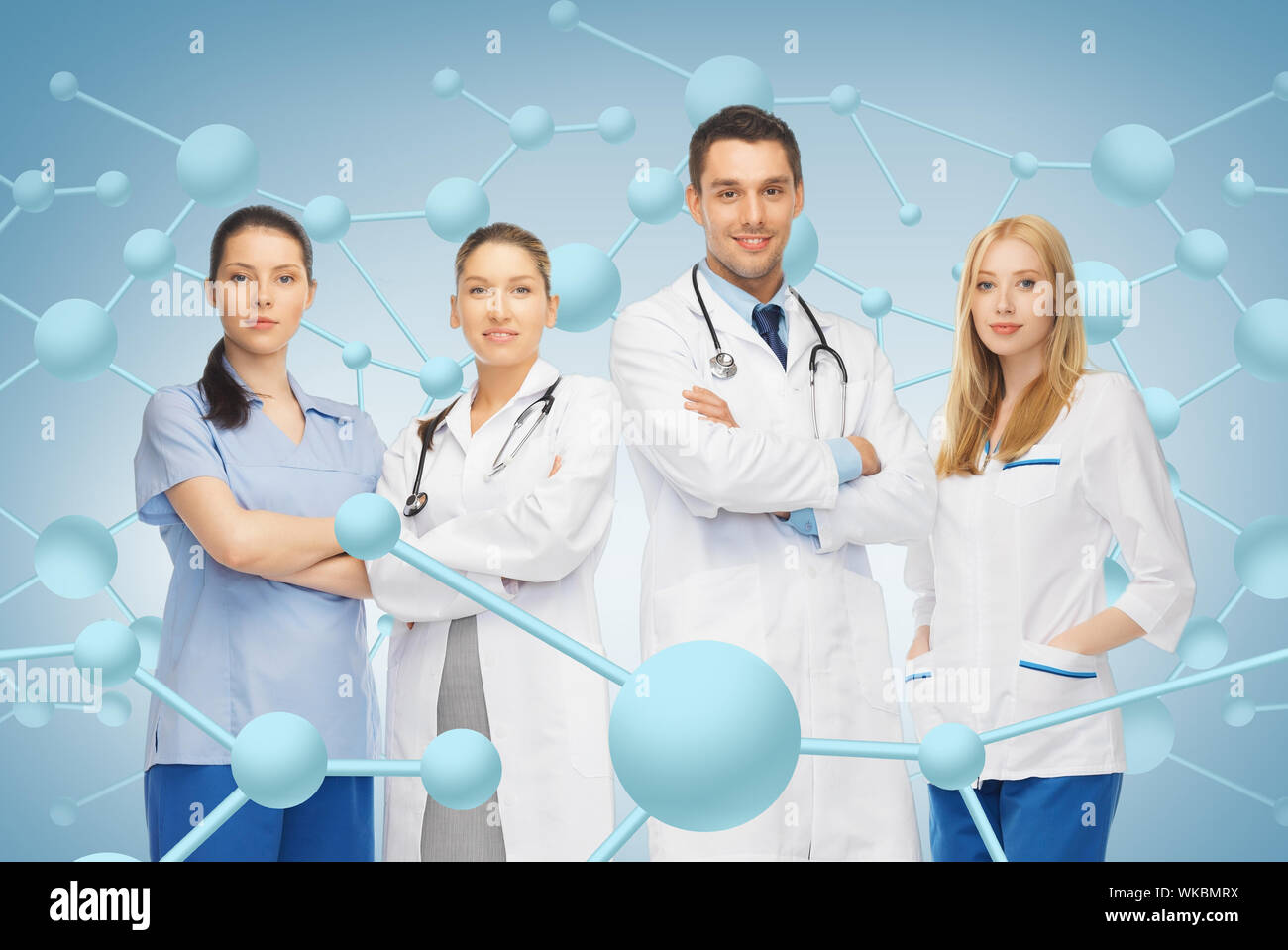 healthcare, research, science, chemistry and medicine concept - young ...