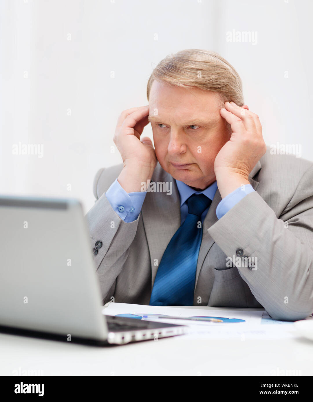 Laptop frustrated professor hi-res stock photography and images - Alamy