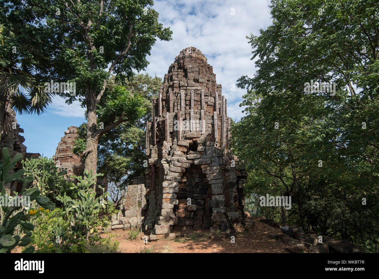 The wat Banan Temple ruins south of the city Battambang in Cambodia ...