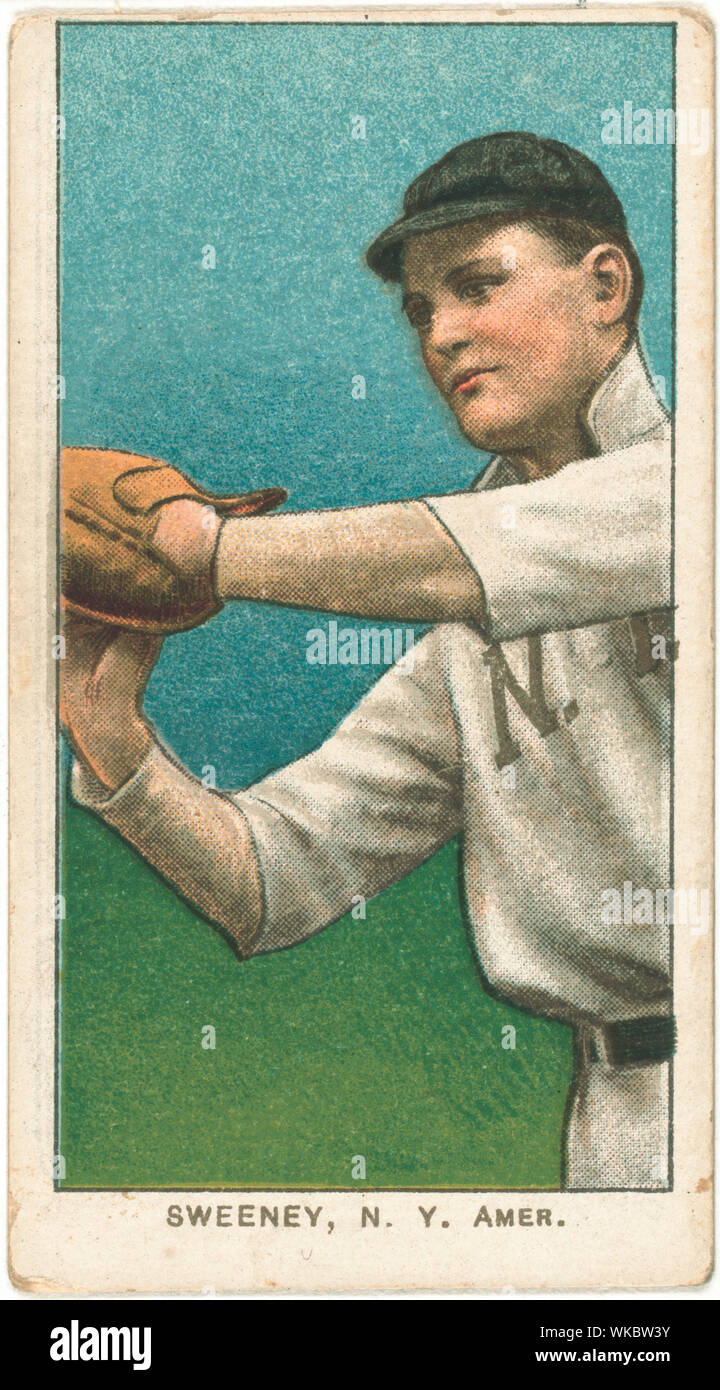 Jeff Sweeney, New York Highlanders, baseball card portrait Stock Photo ...