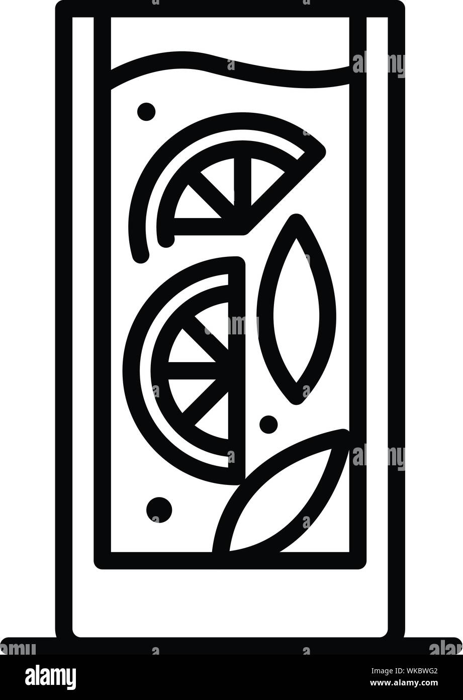 Glass tea mint lemon Black and White Stock Photos & Images - Alamy