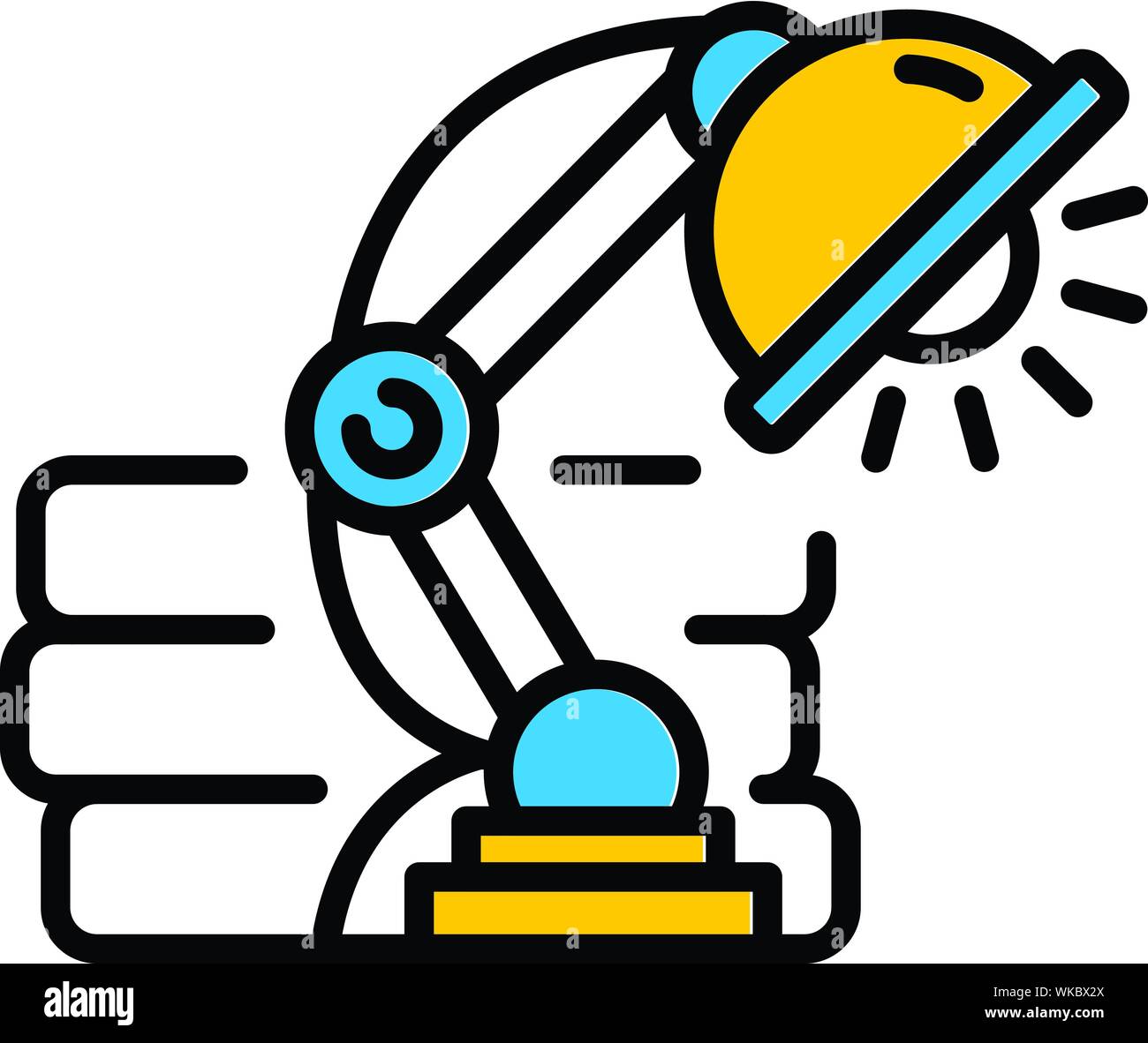 Led desktop light icon, outline style Stock Vector Image & Art - Alamy