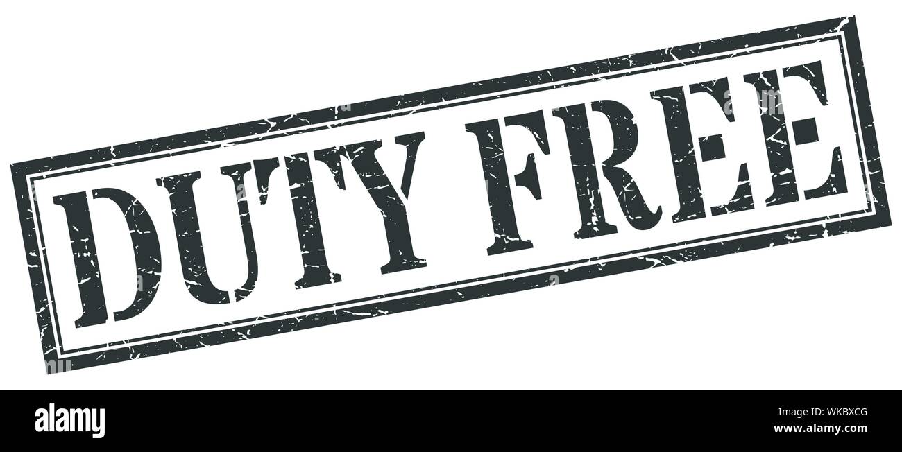 duty free stamp. duty free square grunge sign. duty free Stock Vector ...