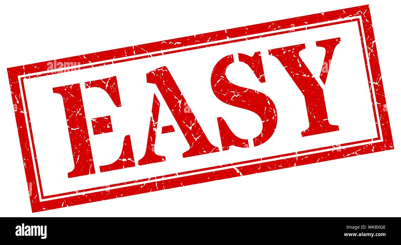 easy stamp. easy square grunge sign. easy Stock Vector Image & Art - Alamy