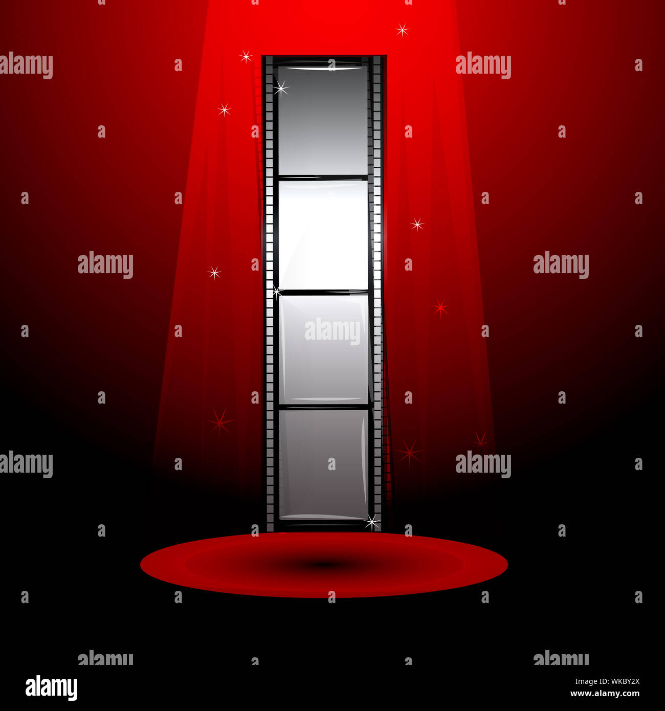 illustration of movie stage Stock Photo - Alamy