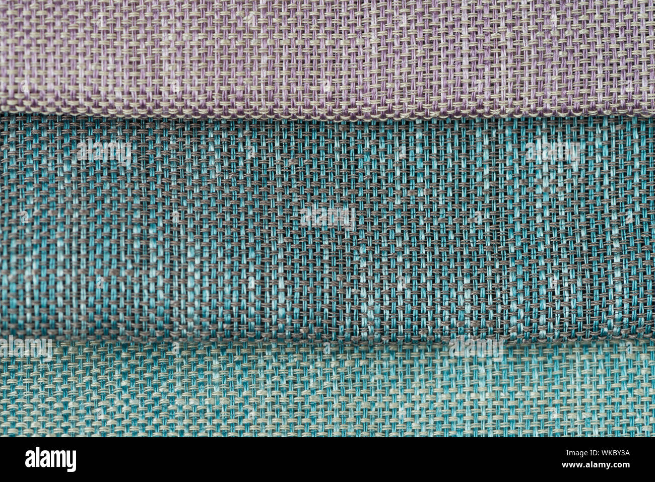 Closeup detail of multi color fabric texture samples Stock Photo - Alamy