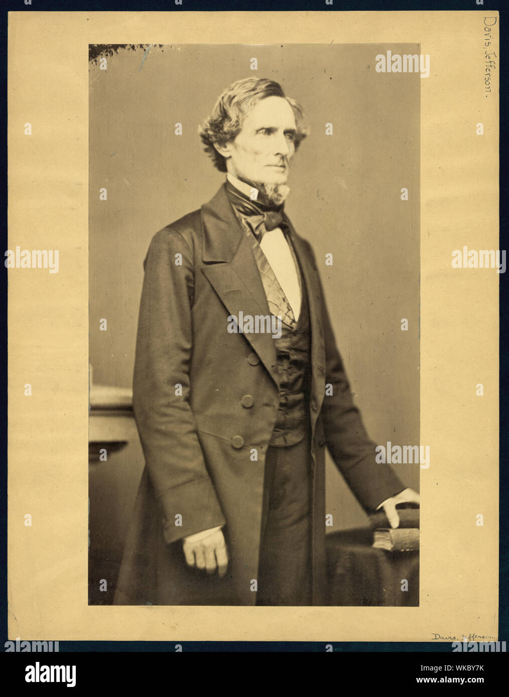 Jefferson Davis, three-quarter length portrait, facing right Stock ...