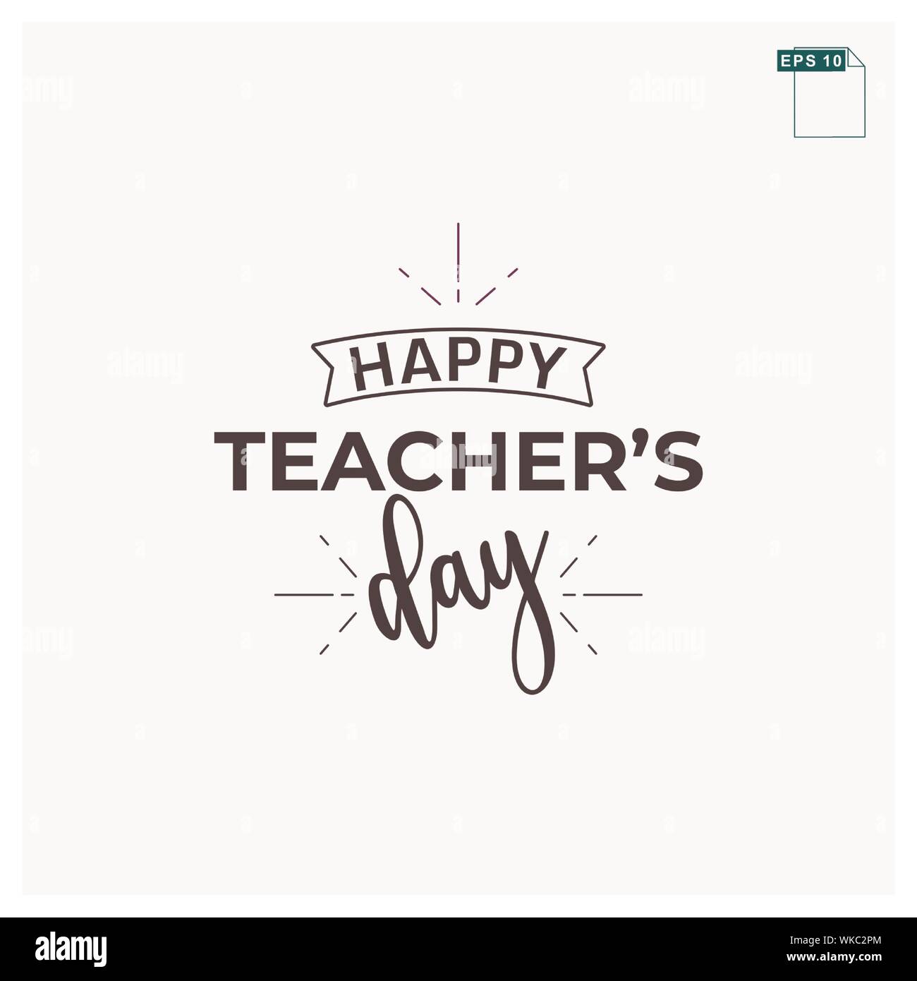 moment happy teachers day lettering art font Stock Vector Image & Art ...