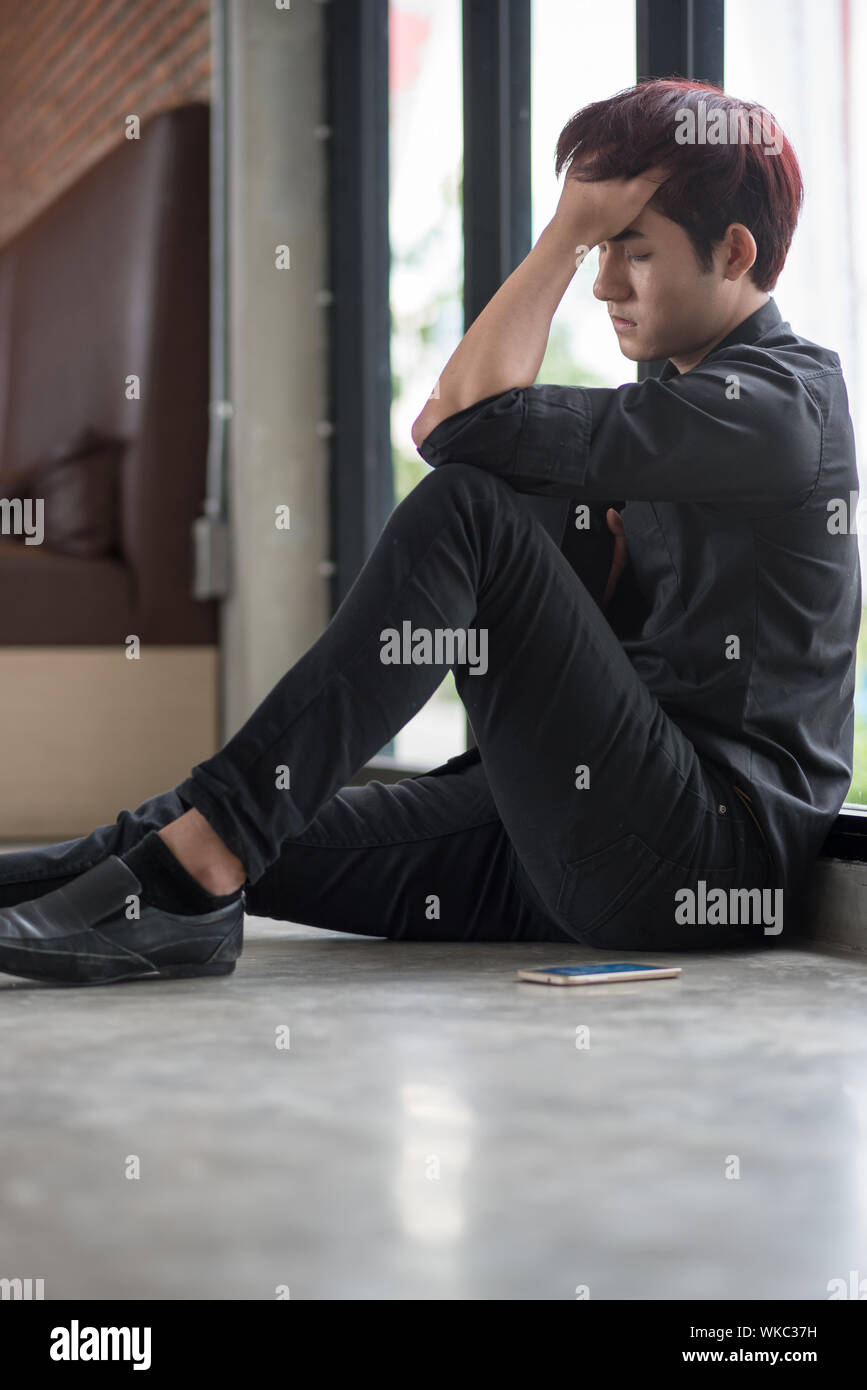 Tensed Young Man High Resolution Stock Photography and Images - Alamy