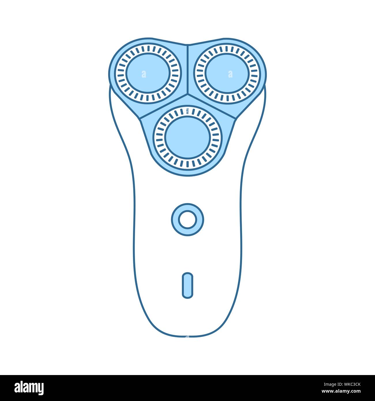 Electric Shaver Icon. Thin Line With Blue Fill Design. Vector ...