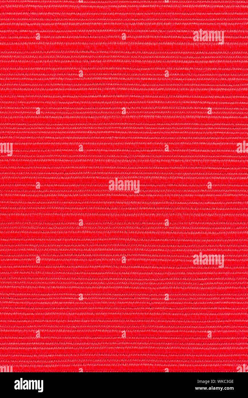 Closeup detail of red fabric texture background Stock Photo - Alamy