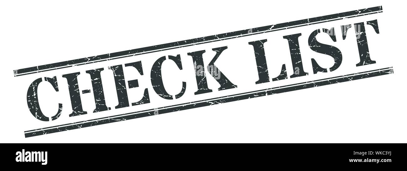 check list stamp. check list square grunge sign. check list Stock ...