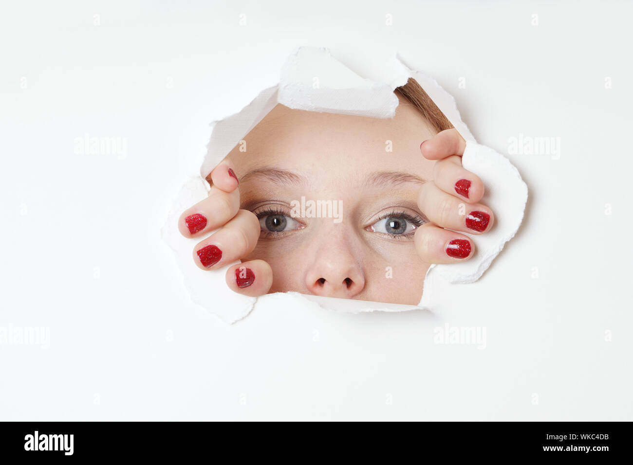 Torn paper face hi-res stock photography and images - Alamy