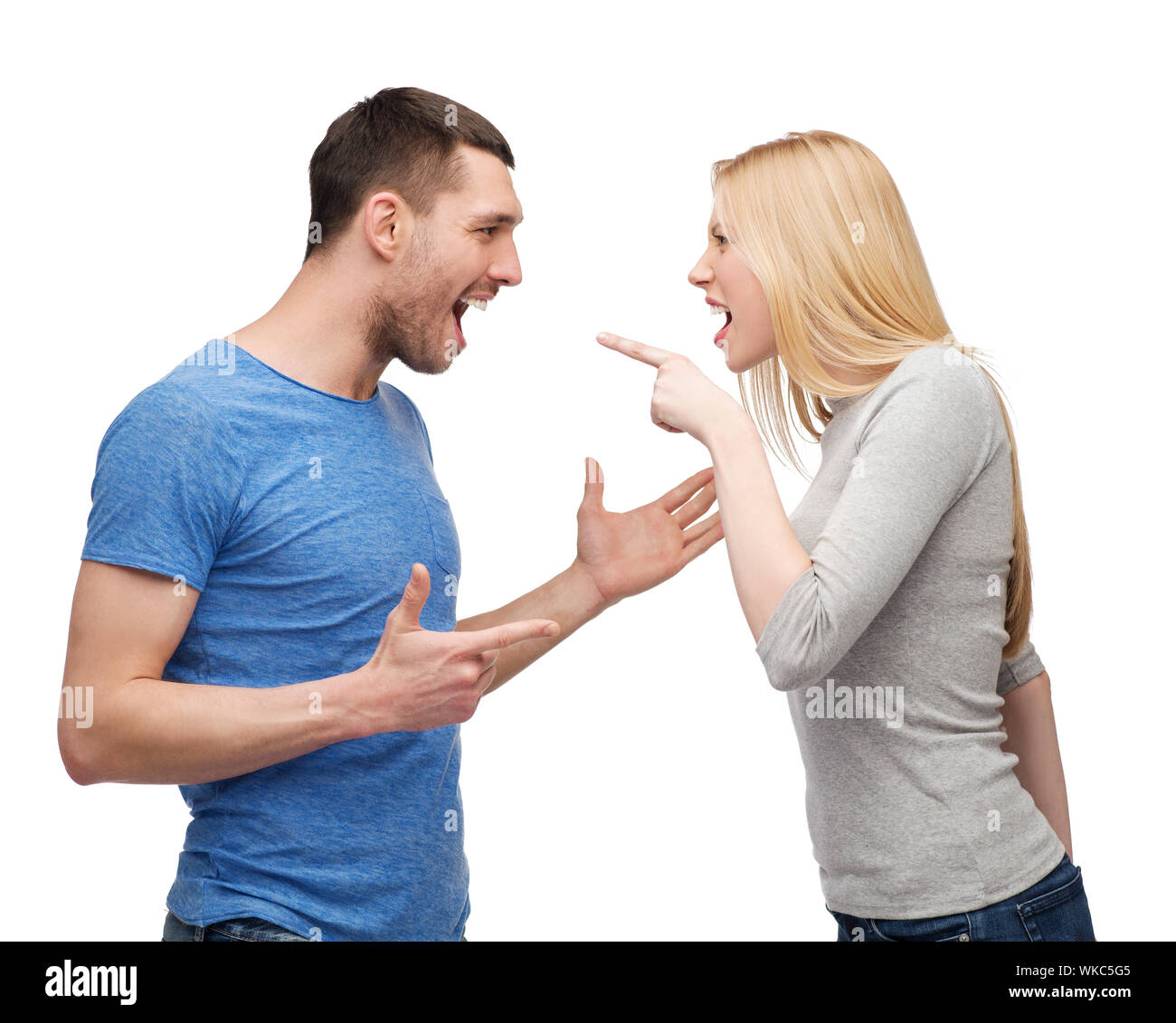 couple, family and relationship problems concept - couple arguing Stock ...