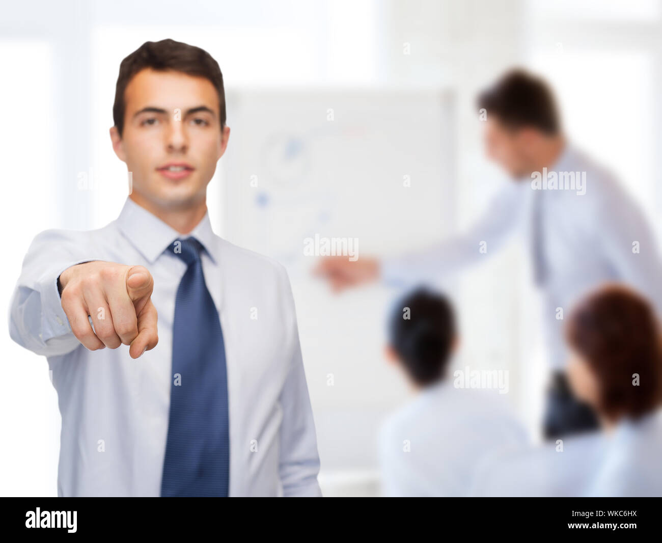 business and office, people concept - friendly young buisnessman ...