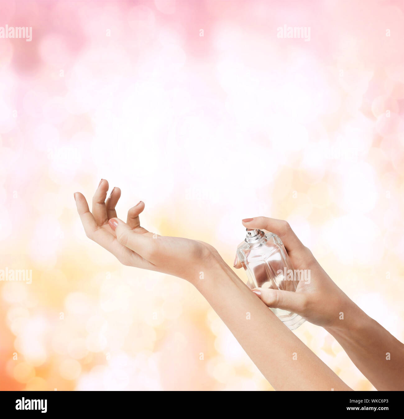 cosmetics, body parts and beauty concept - close up of woman hands ...