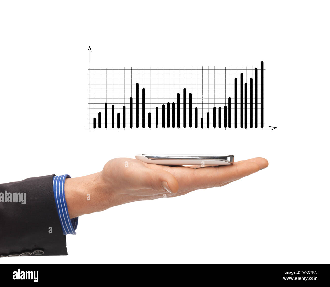 Sales chart graph showing increasing Cut Out Stock Images & Pictures ...