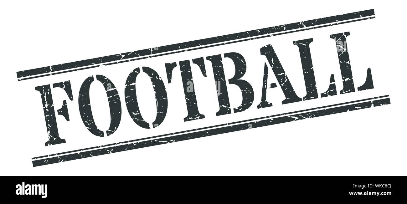 football stamp. football square grunge sign. football Stock Vector ...