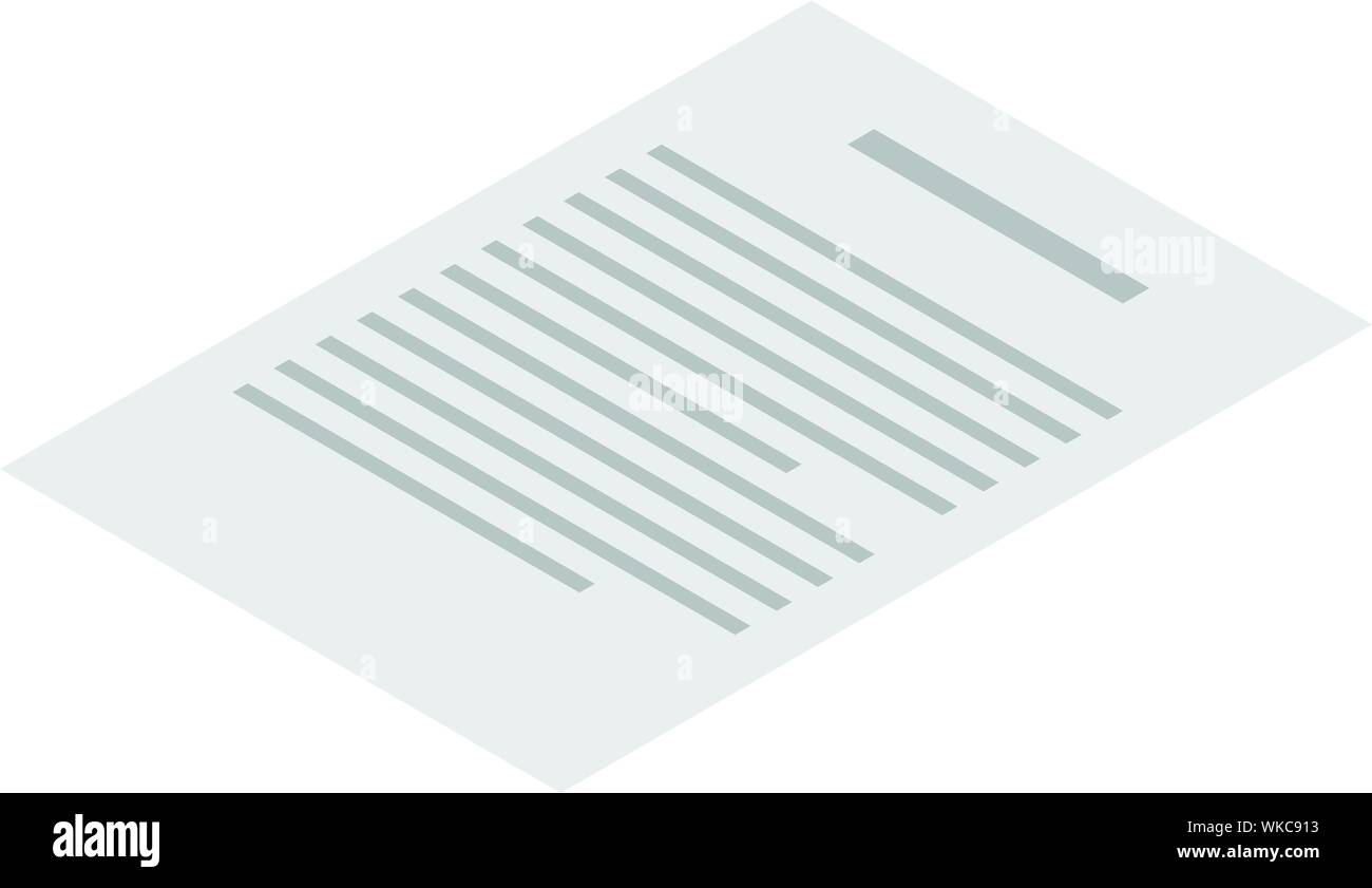 Memo note icon isometric Cut Out Stock Images & Pictures - Alamy