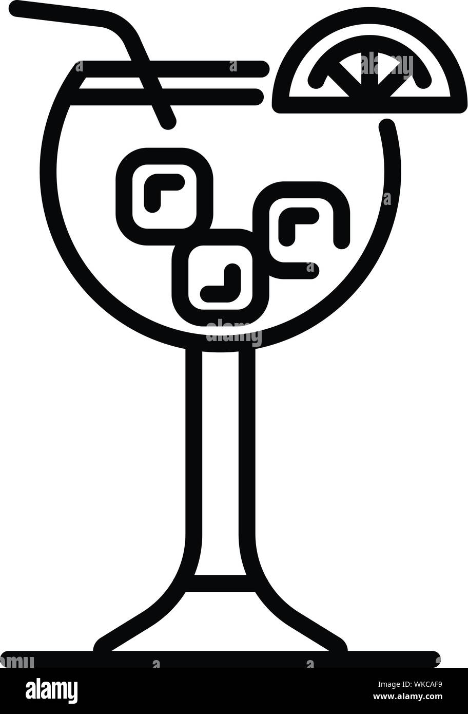 Cocktail icon, outline style Stock Vector Image & Art - Alamy
