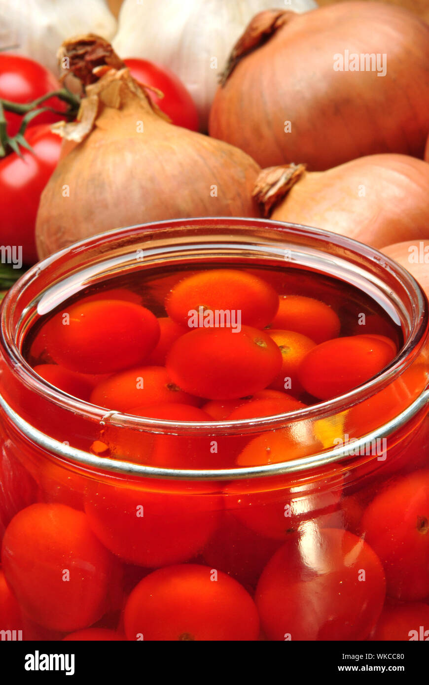 some organic red tomato in sunflower oil Stock Photo - Alamy