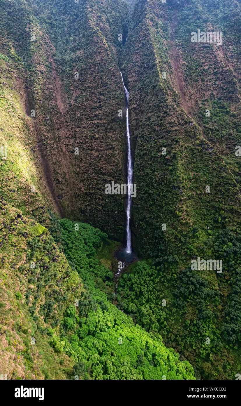 Aerial view tropical waterfall hi-res stock photography and images - Alamy