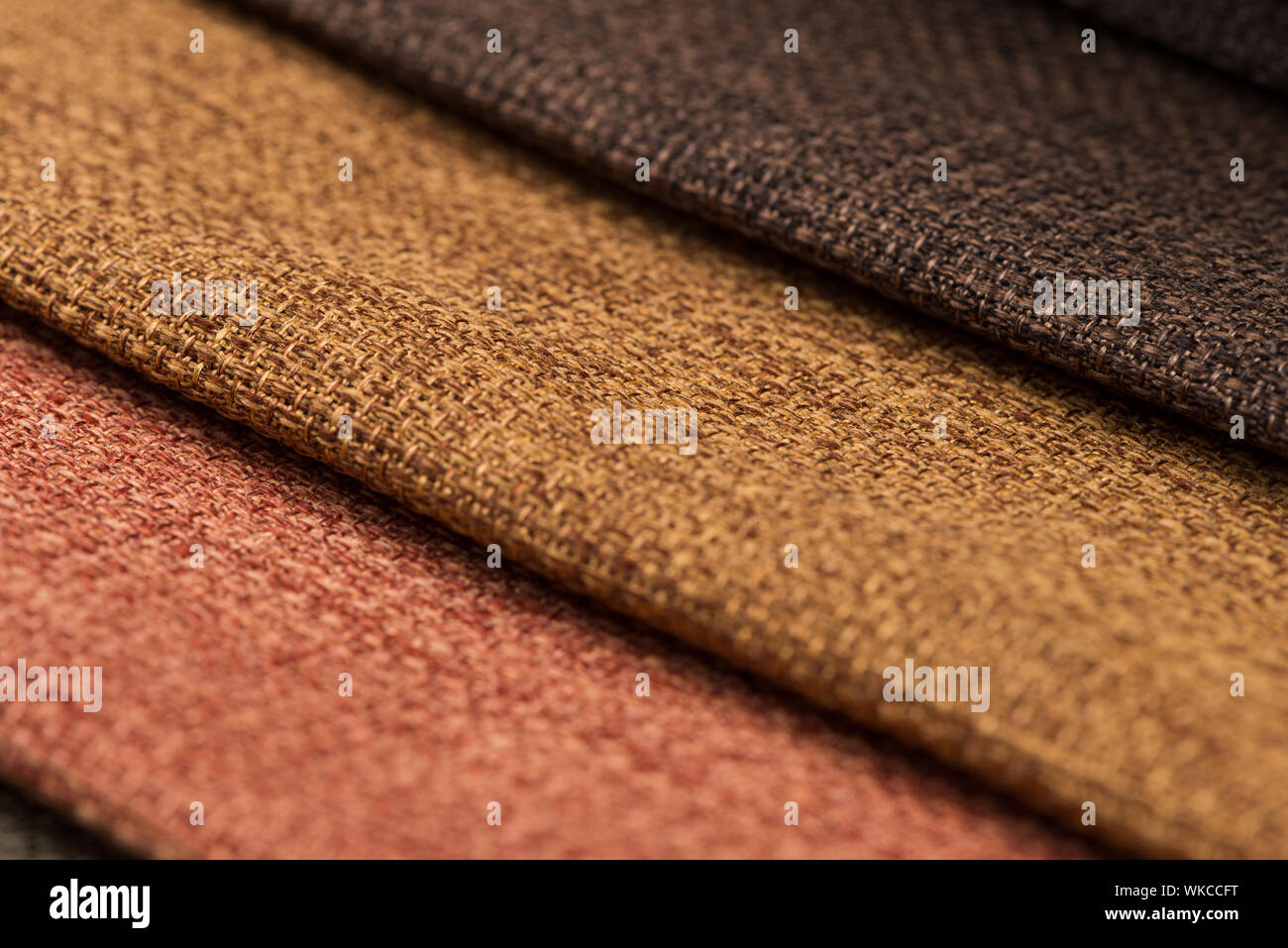 Closeup detail of brown fabric texture background Stock Photo - Alamy