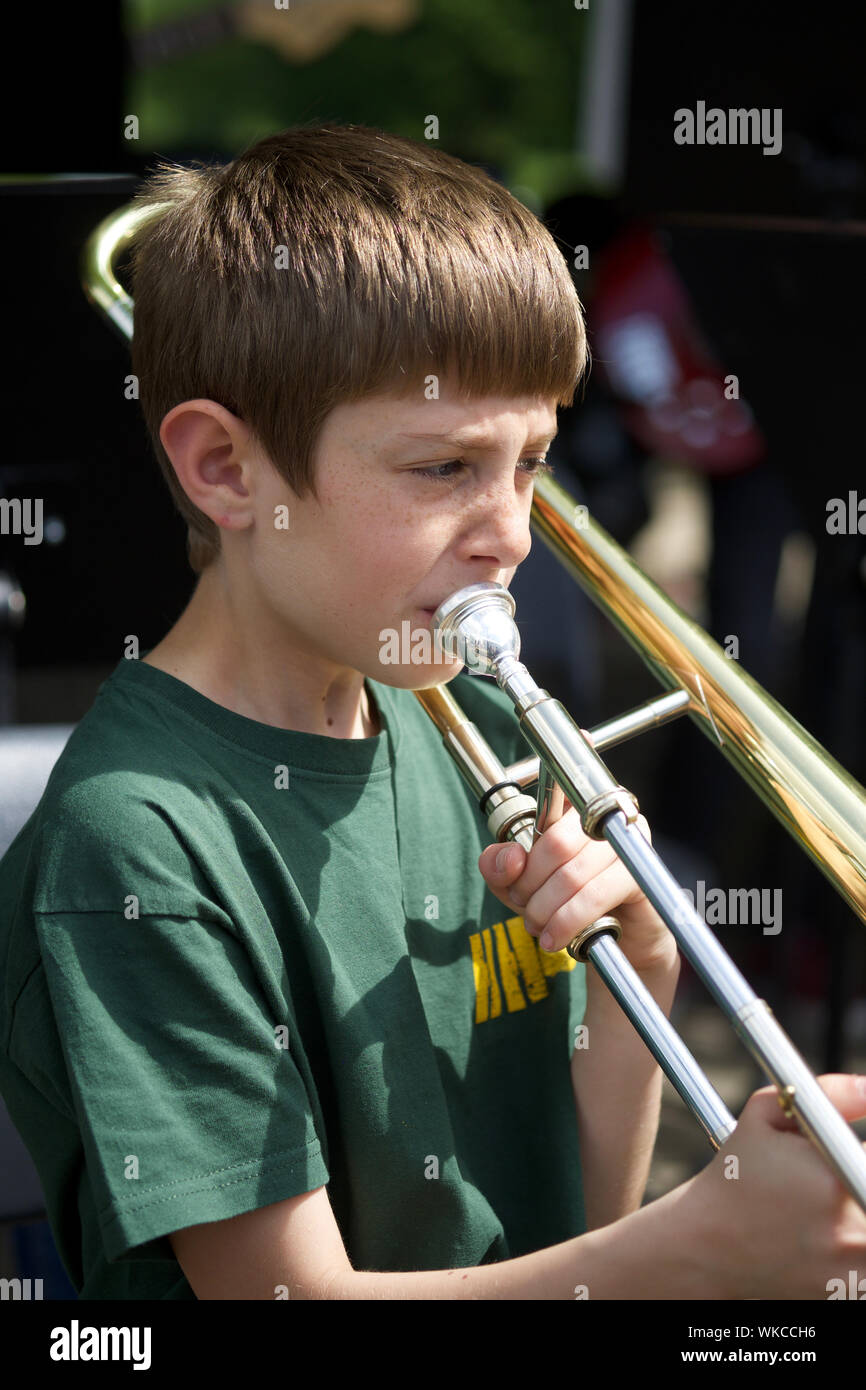 Boy Trombone High Resolution Stock Photography and Images - Alamy