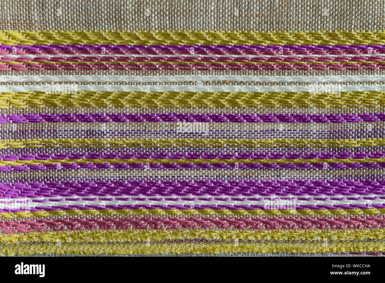 Closeup detail of multi color fabric texture samples Stock Photo - Alamy